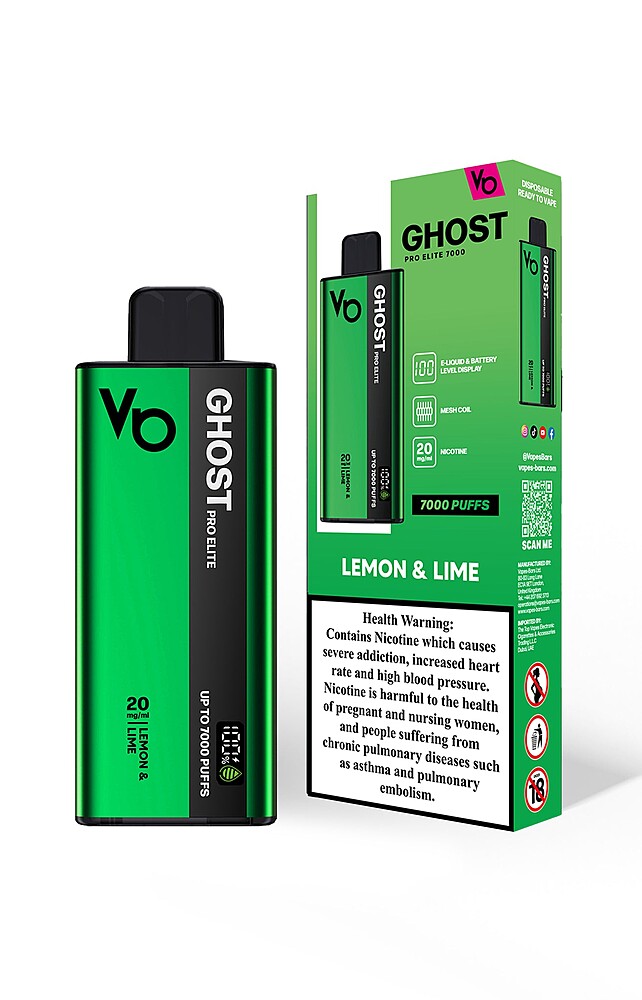 Buy Online Ghost Pro Elite - Lemon & Lime - 20mg/ml 7000 Puffs - AED 80 ...